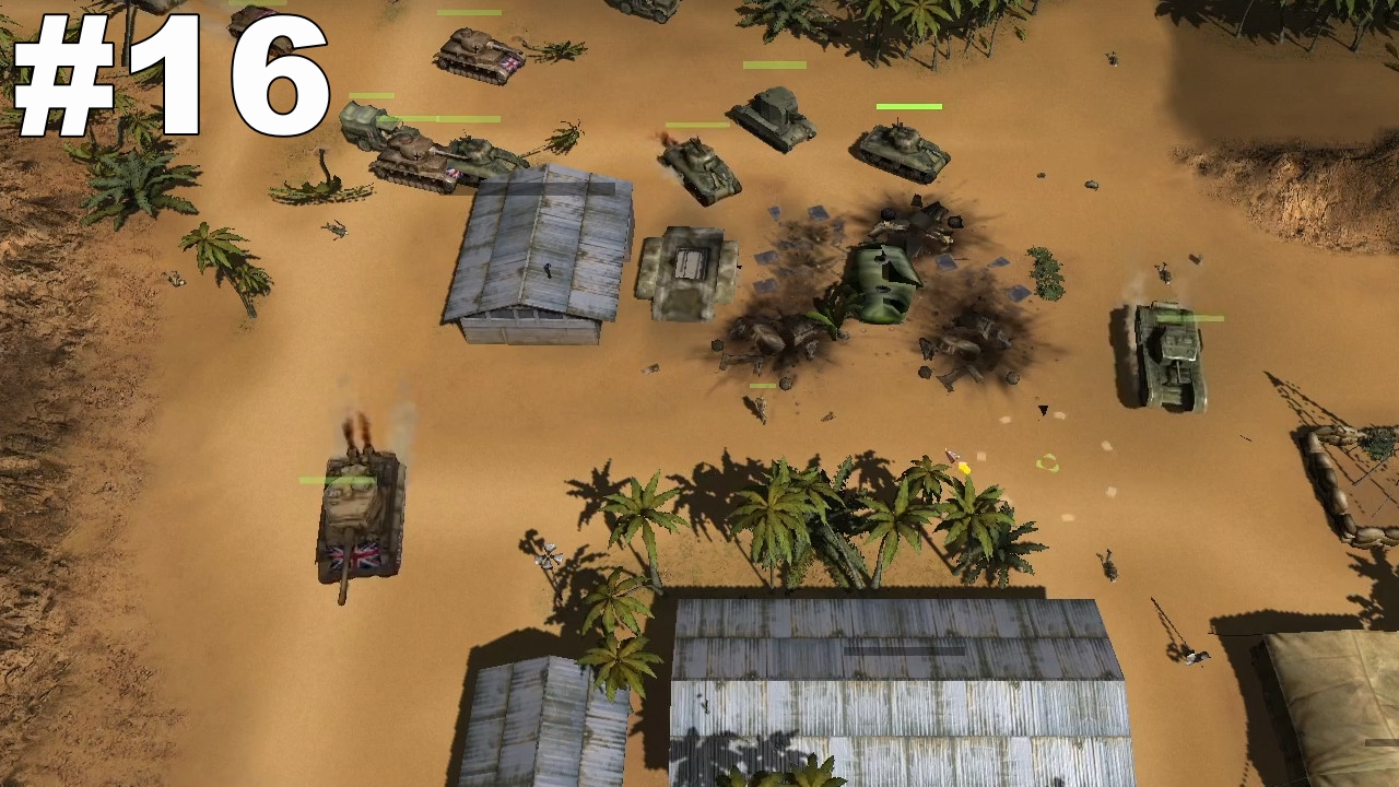 ▶Desert Rats vs. Afrika Korps. Кампания Союзников. Миссия 4: Куры на насесте. #16