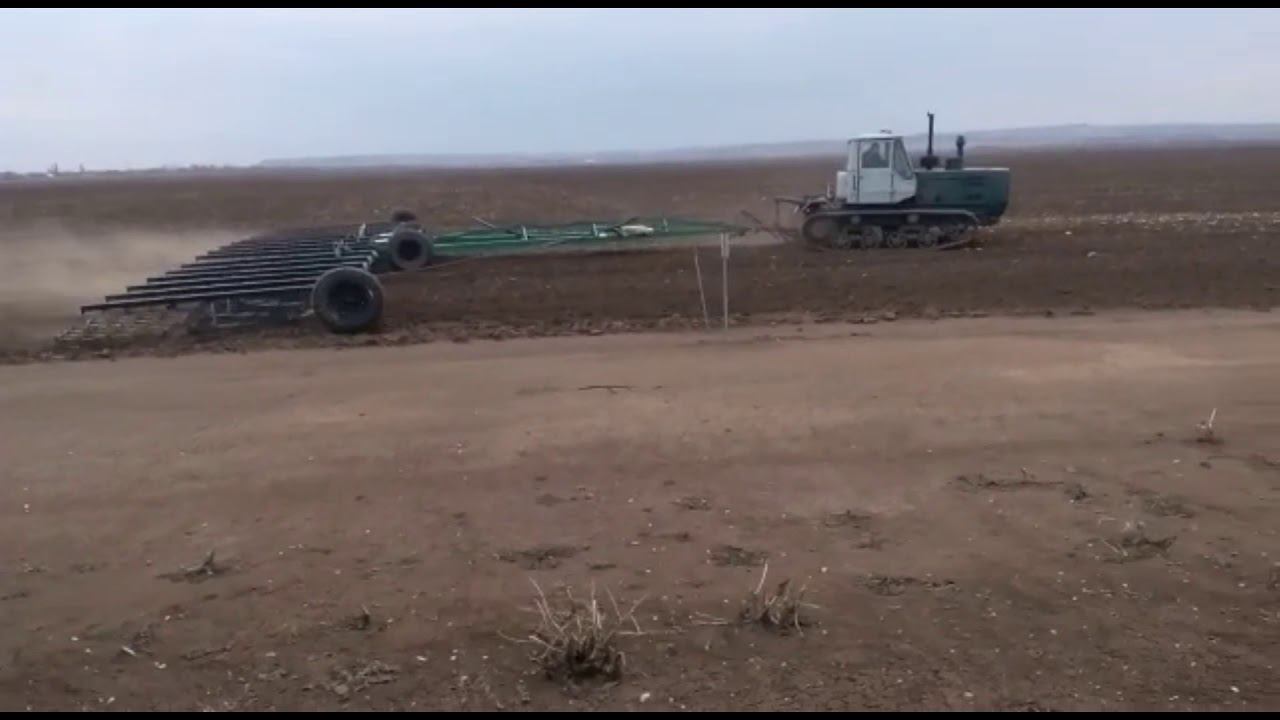 Сцепка для боронования СГ 15 01 в работе  с  трактором Т-150 (ВяткаАгроДизель)