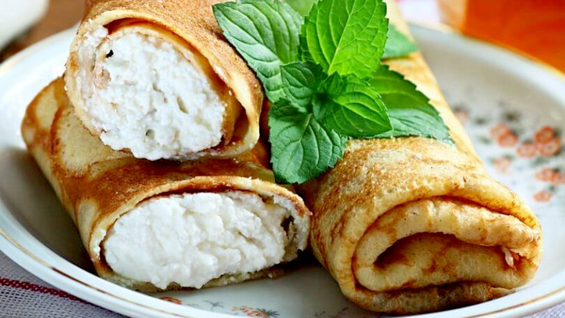 Вкуснейшие домашние блинчики с творогом