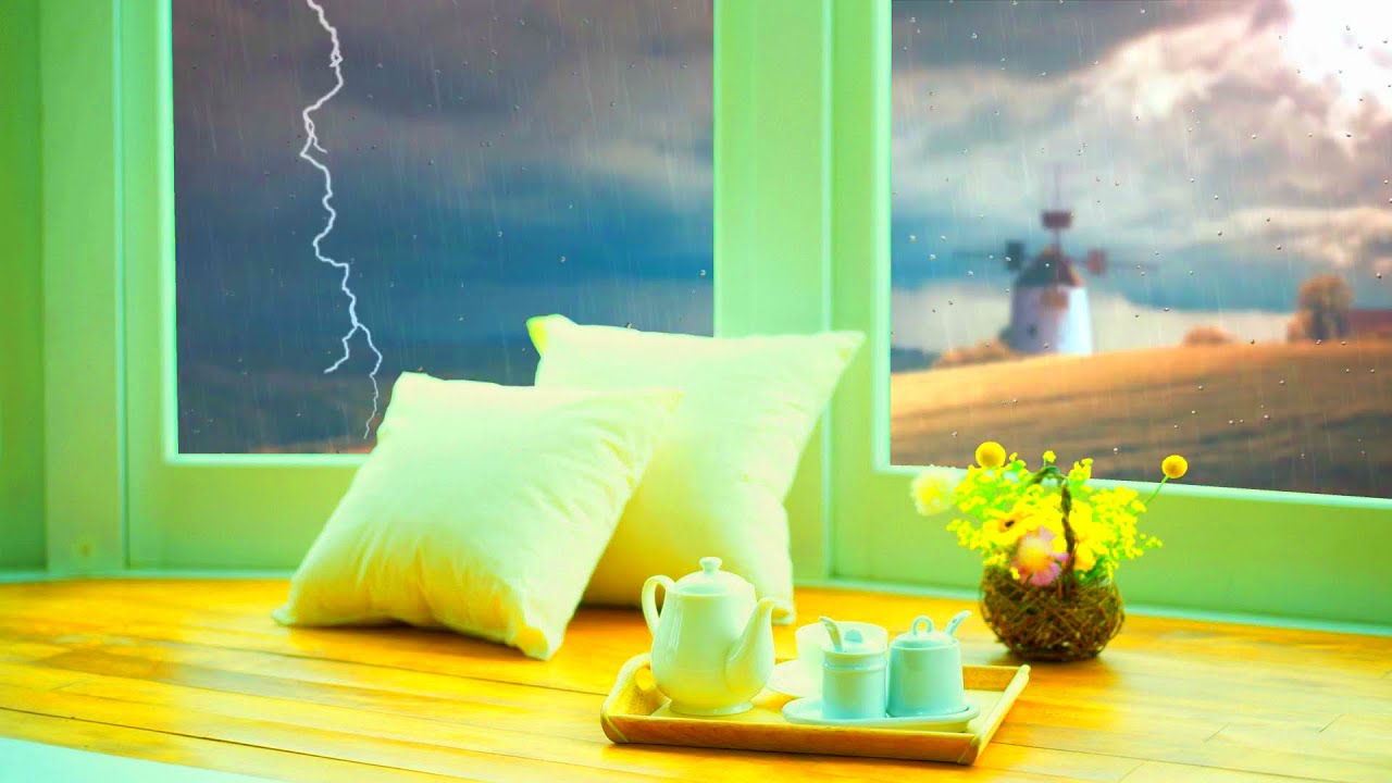Звуки дождя и грозы за окном - для сна ,отдыха и медитации, идет дождь, вы будете спать, дождь и сон