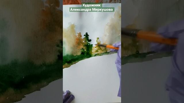 Как нарисовать дерево. 5 часть. Художник Александра Миркушова