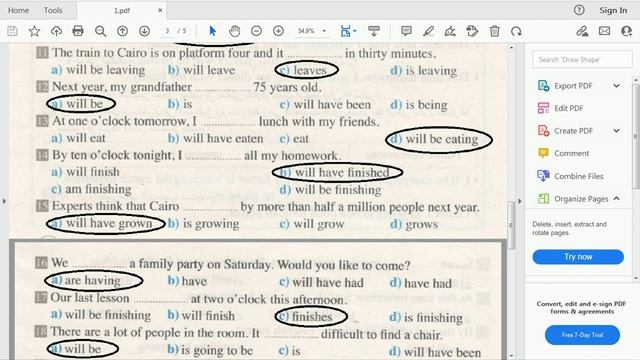 English Exercise 21