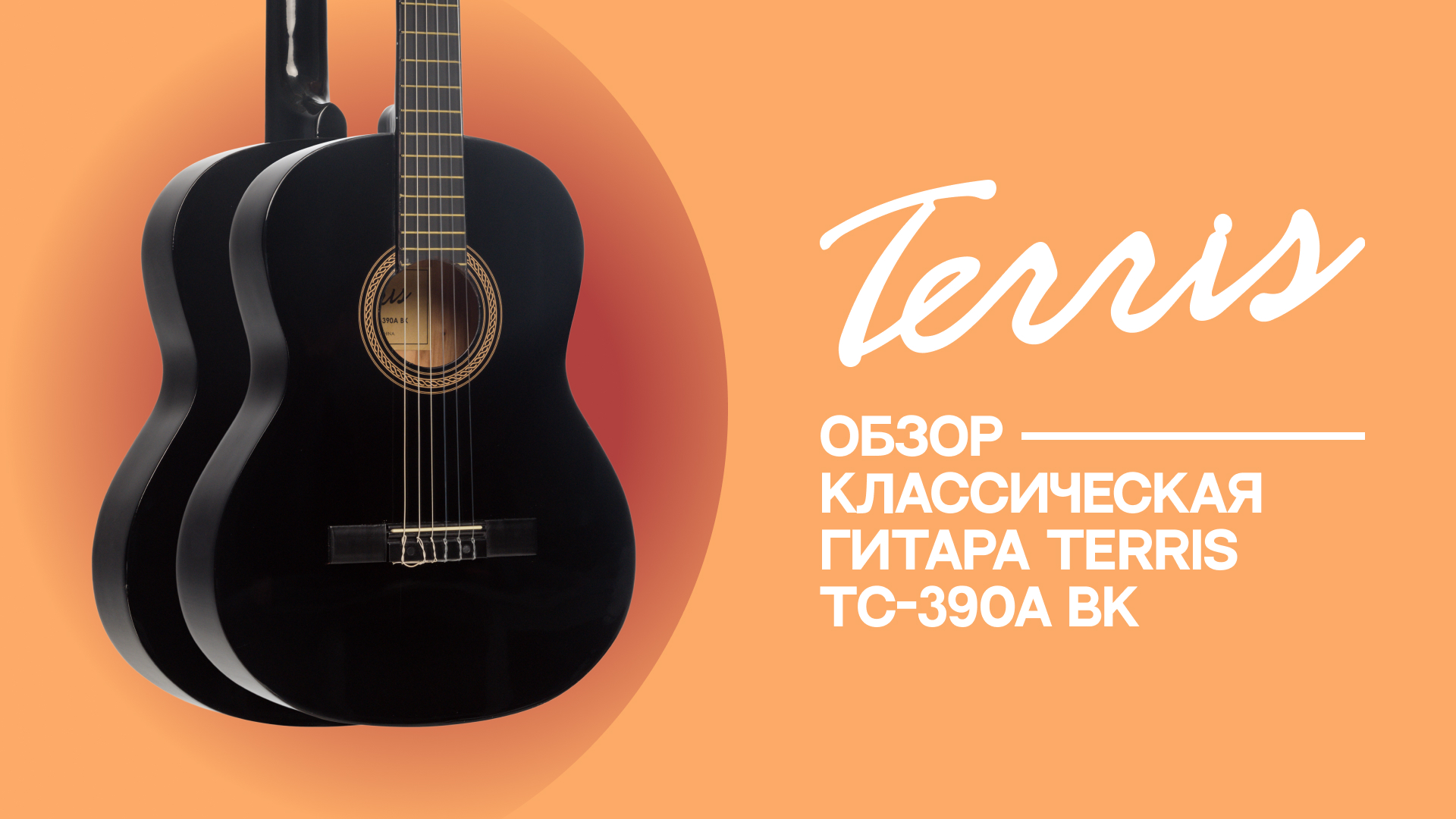 Обзор классической гитары  TERRIS TC390A BK