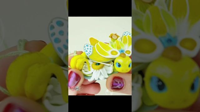 Игольница магнит для вышивки крестиком Лимоновая ромашка. Магнитный иглодержатель подарок AnneAlArt