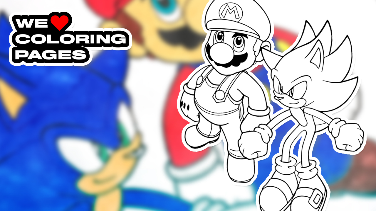 #29 Супер Соник и Супер Марио Раскраска | МЫ ❤️ РАСКРАСКИ