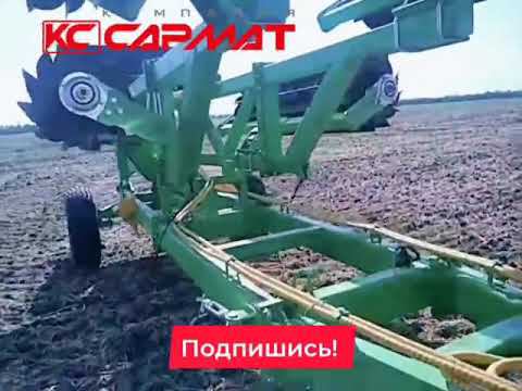 Испытания катка КЗК-10СК "КИПО-65".  Работа по стерне подсолнечника.