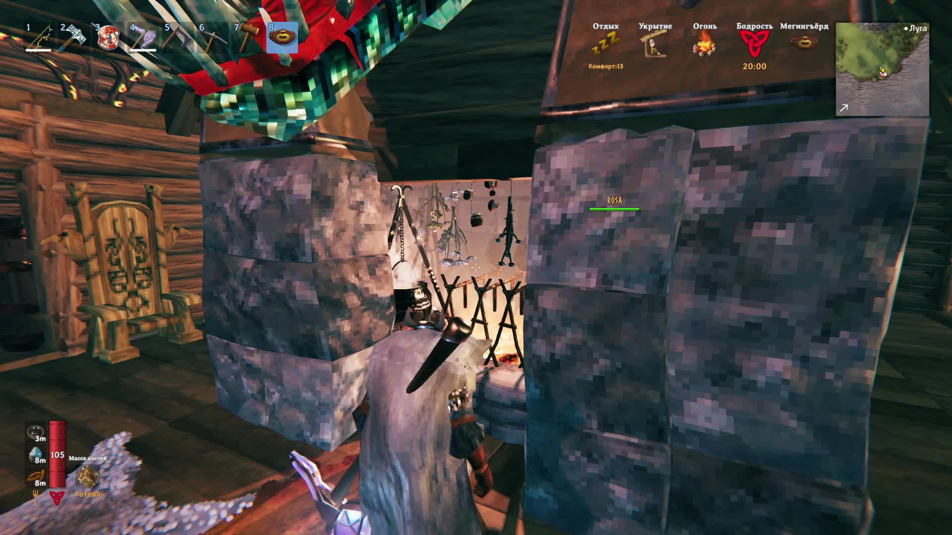 Valheim. Пепельные земли вышли, так что движемся к ним. Часть 11.  Курс на равнины