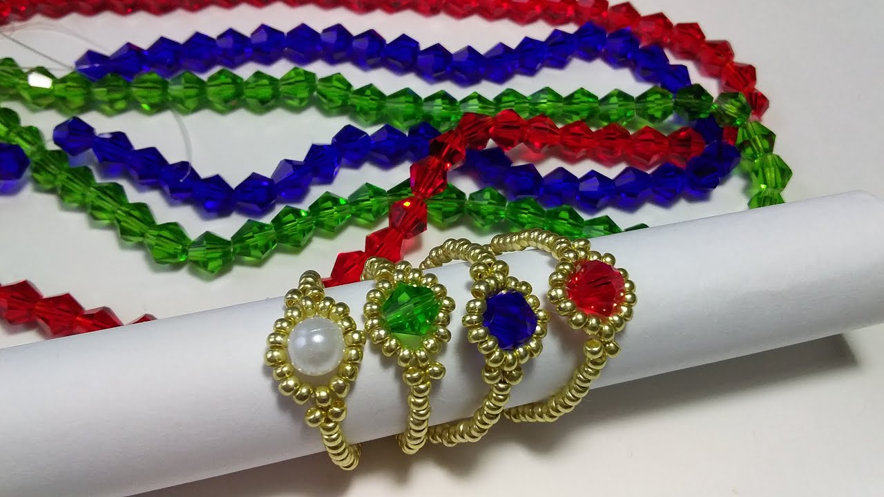 Бисероплетение. Кольцо из бисера  своими руками, за 20 минут. Мастер класс. Украшение из бисера.