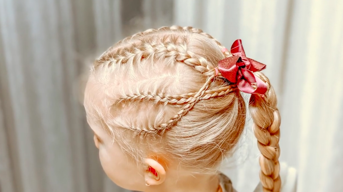 Высокий хвост декорированный множеством кос