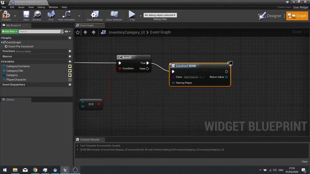 [UE4]  - Crafting System Pt.5 - Crafting Menu