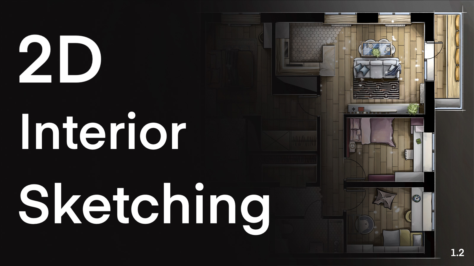 Курсы скетчинга для начинающих / Урок 2 / 2D Interior sketching / Прокриэйт / Procreate / Обучение