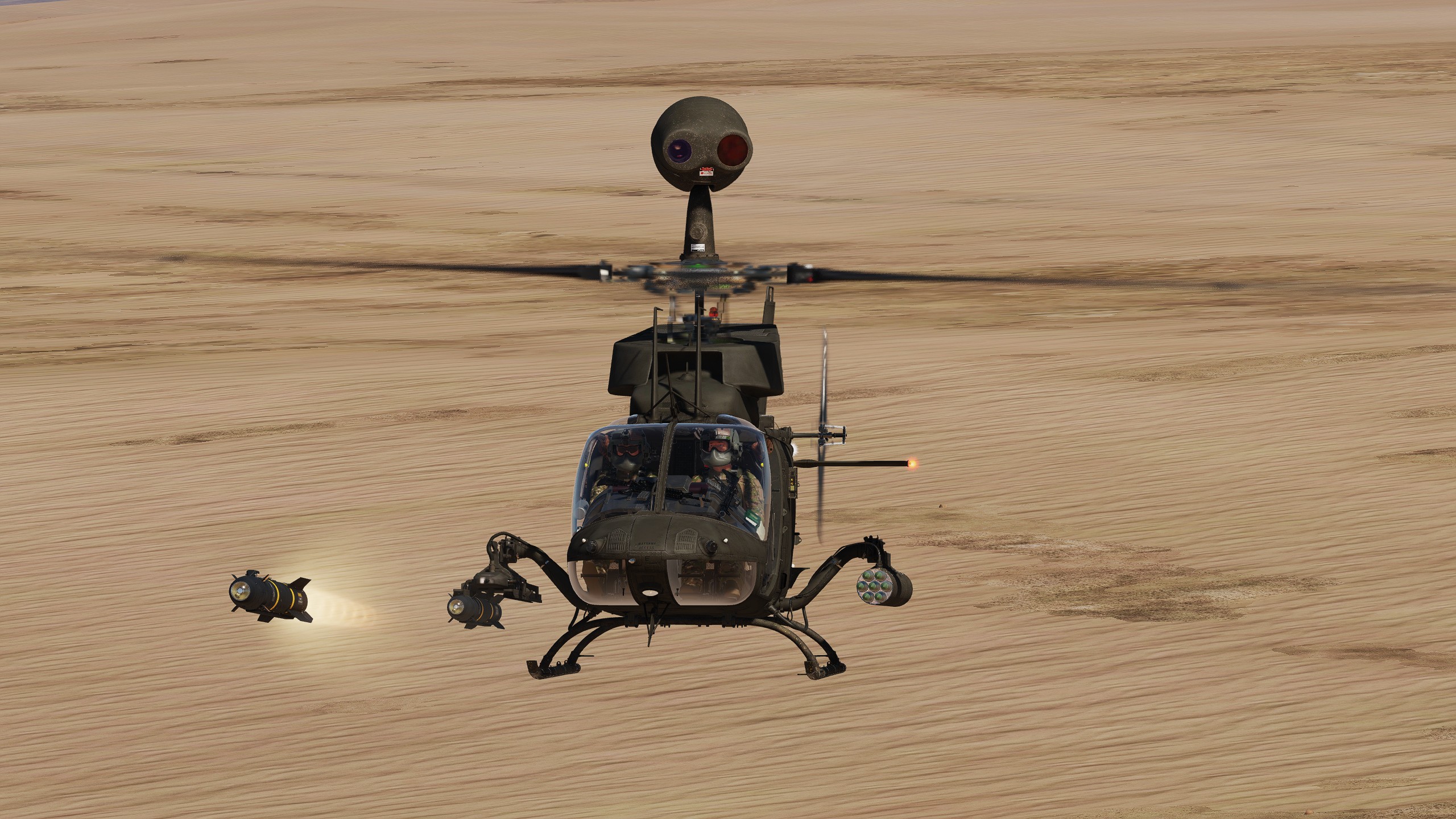 DCS OH-58D Kiowa Warrior. Применение вооружения и Петрович в DCS World.
