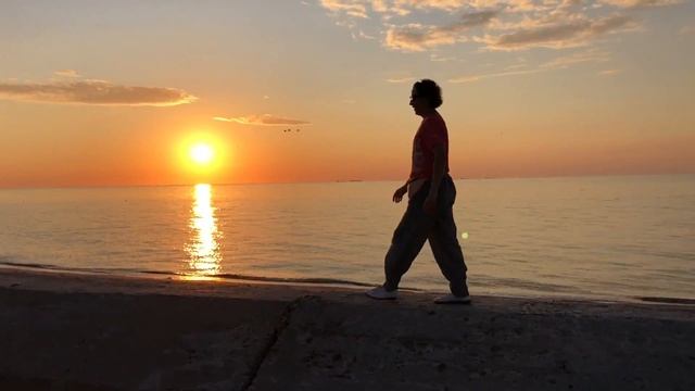 Ейск. Гуляя по косе. Закат. Азовское море.