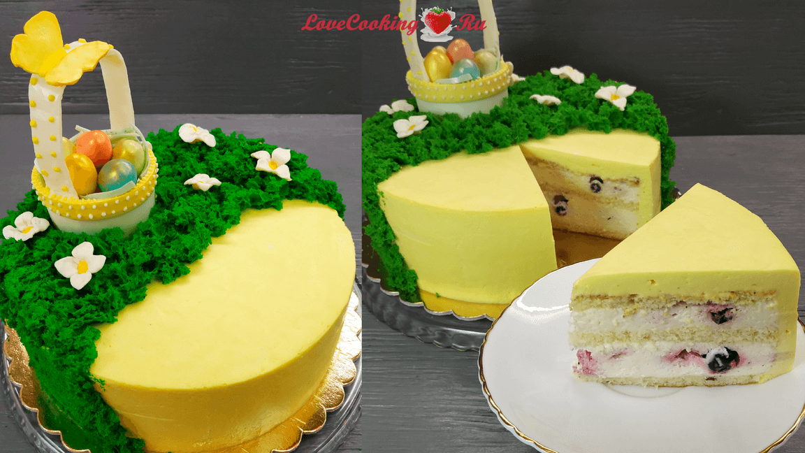 Пасхальный ТОРТ - бисквитные коржи с шоколадным крем-муссом и смородиной | LoveCookingRu