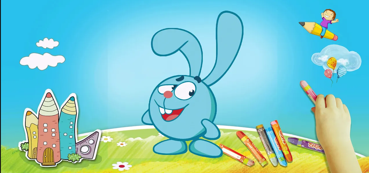 Красиво рисуем Кроша из мультфильма Смешарики. Мир Творчества,весёлое рисование.