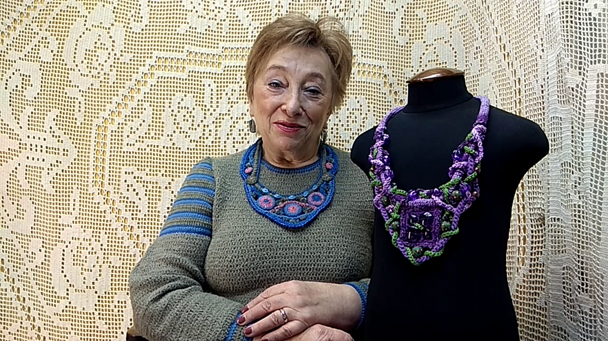 Украшения для платья "Горизонты". Мастер-класс по вязанию крючком от О. С. Литвиной.