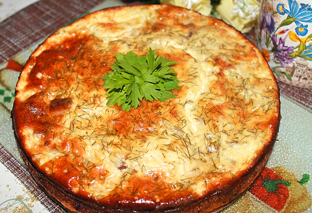 Пирог с сайрой Парижанин (попробовала у подруги и сразу же спросила рецепт)