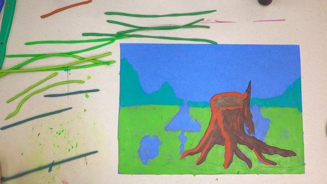 Лепим пенек с грибами.mp4