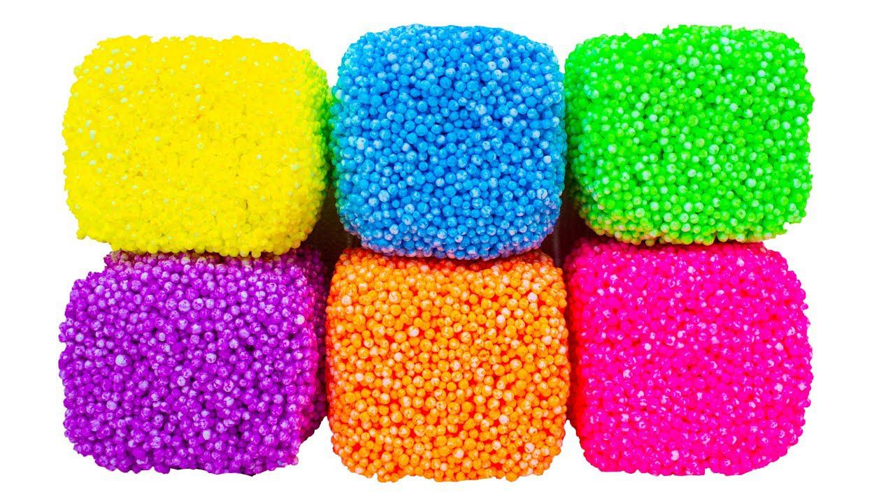 УЧИТЬ ЦВЕТА - КУБИКИ ИЗ ШАРИКОВОГО ПЛАСТИЛИНА С ИГРУШКАМИ Три кота, Маша и Медведь, Щенячий патруль