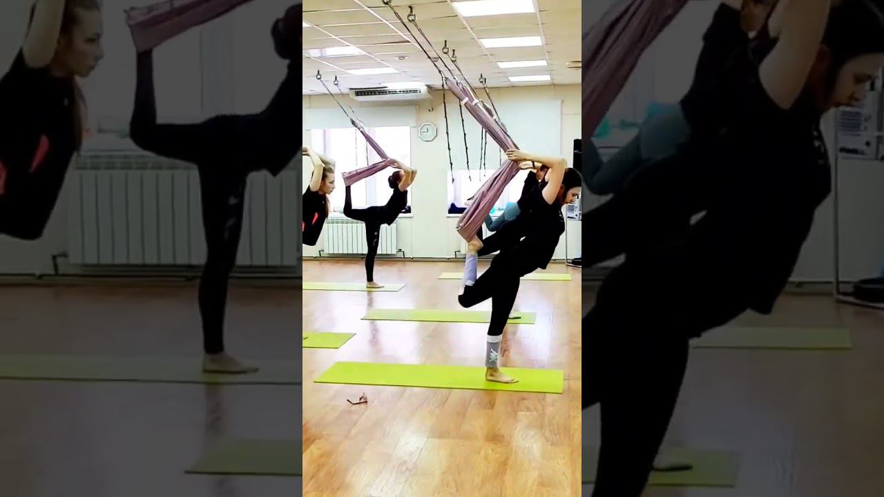 2024год открыт, первая тренировка в гамаке. Девчонки, молодцы