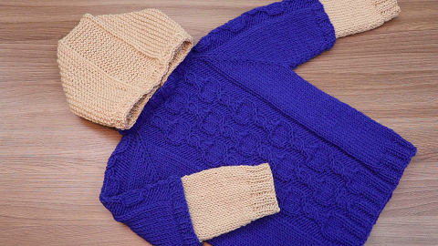 Свитер для мальчика с капюшоном.Часть №2.mp4