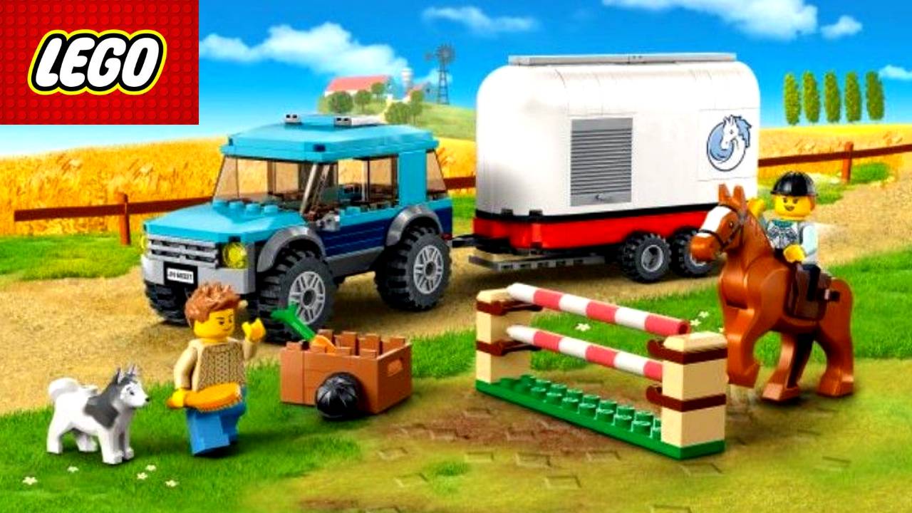 LEGO City 60327 Машина с прицепом для лошади Обзор набора лего сити