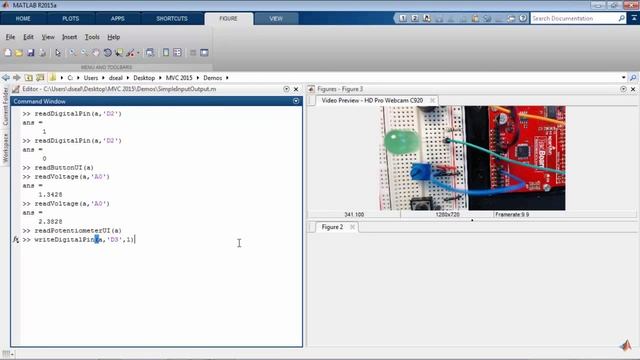Arduino и MATLAB - Чтение входов и запись выходов