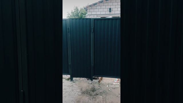 Ворота распашные из профнастила I Ворота из металлопрофиля I Сварка ворот своими руками