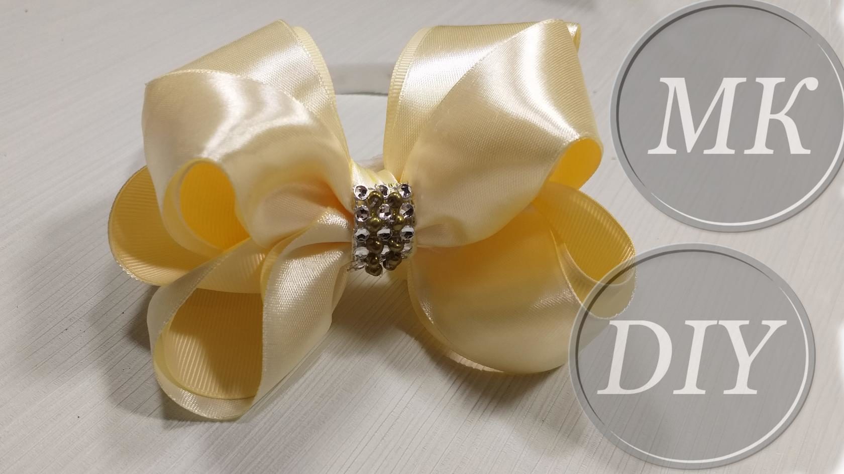 Бант на ободок ? DIY ? PAP Laço de gorgurão Facil