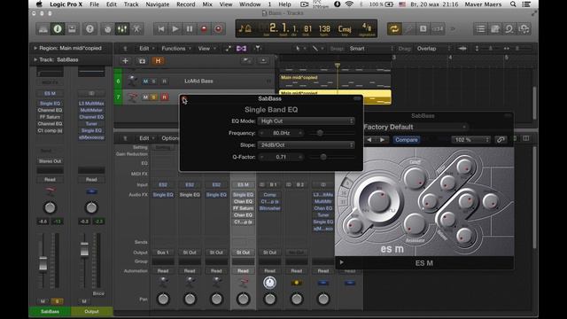Лейринг баса по частотным зонам