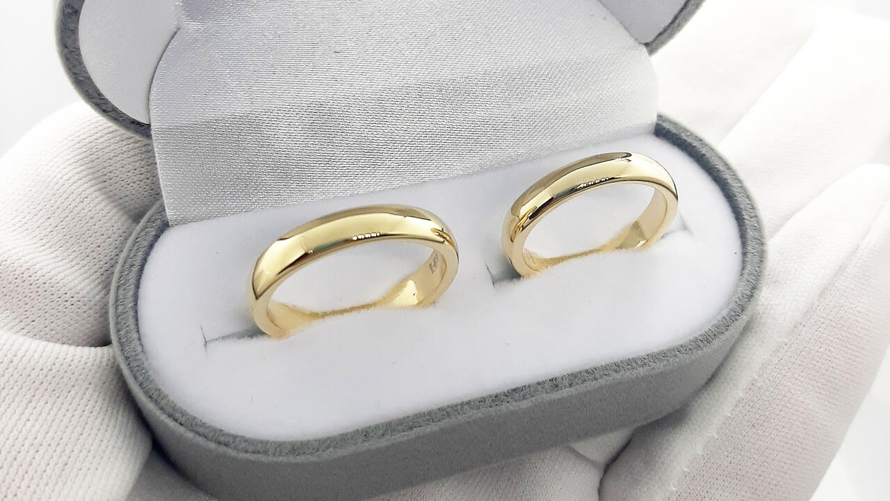 Обручальные кольца из желтого золота