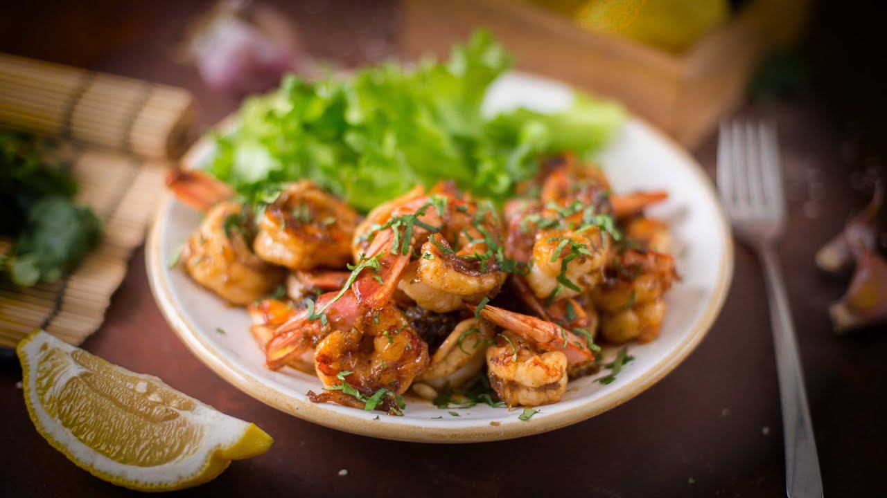 Креветки в медовом соусе