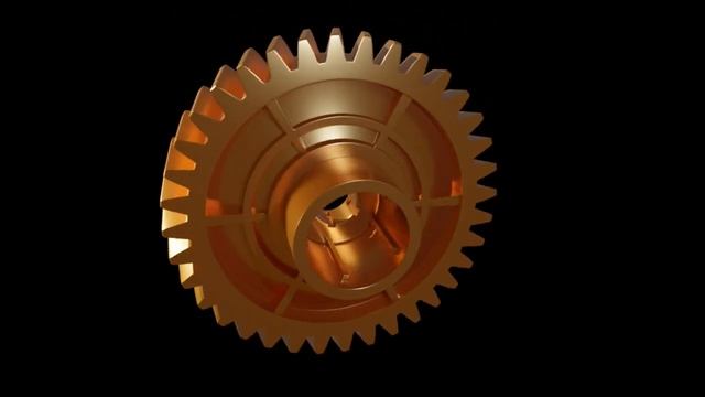 3d визуализация вращения шестерни