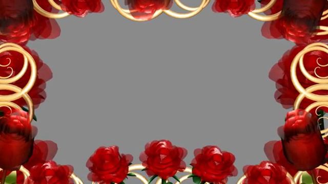 Футаж рамка розы.