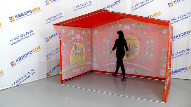 Каркасная палатка - Городецкая роспись 💫🎪 #палатка #каркаснаяпалатка #палатки