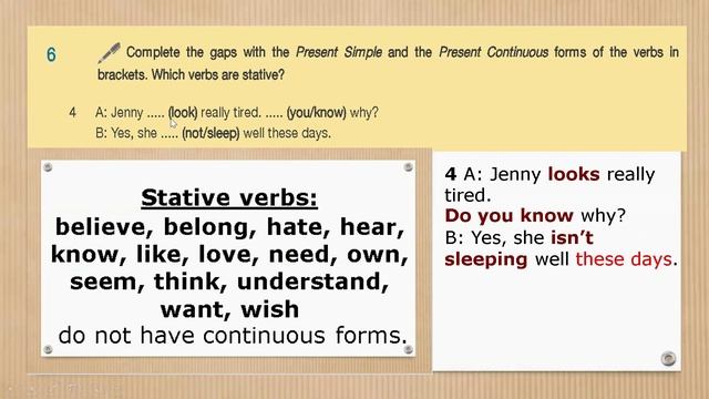 STARIGHT 6 module 1b page11 exercise 6