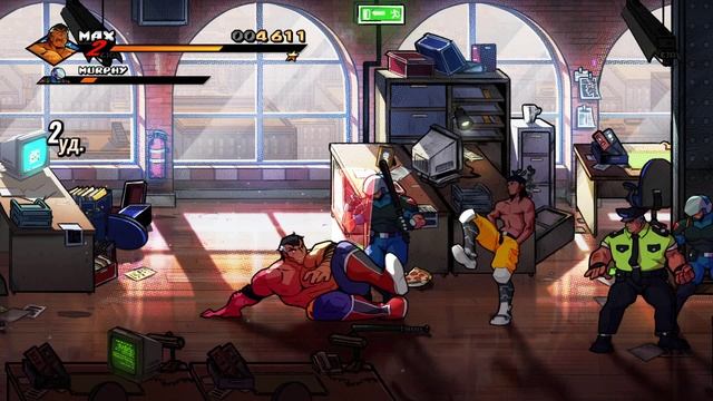 Прохождение Streets of Rage 4 stage 2 Полицейский участок.