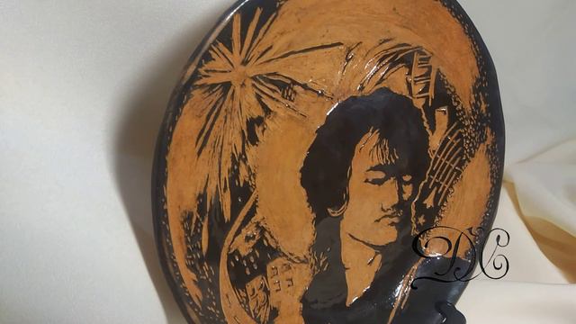 Керамическая тарелка "В.Цой"