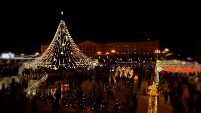 Новогодняя площадь Ленина,парк Динамо-январь 2023г Хабаровск