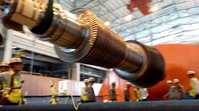 Монтаж ротора паровой турбины