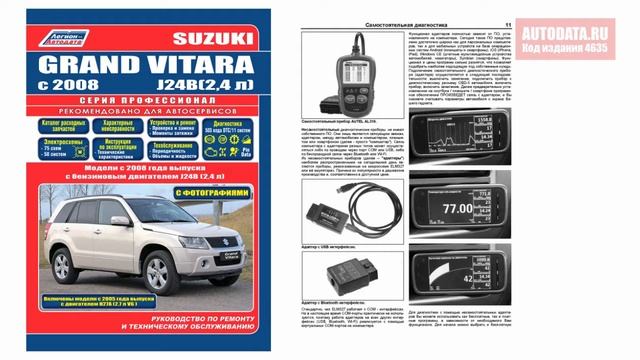 Руководство по ремонту Suzuki Grand Vitara с 2008, включены модели с 2005 бензин