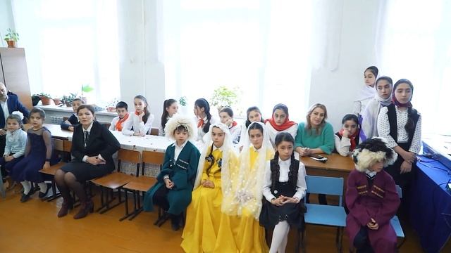 Учащиеся 4 класса Гапцахской СОШ Сагърай Лезги халкь