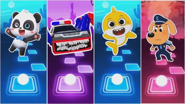 Baby Bus Police car Head Eater Baby Shark Sheriff Labrador Who will win.mp4