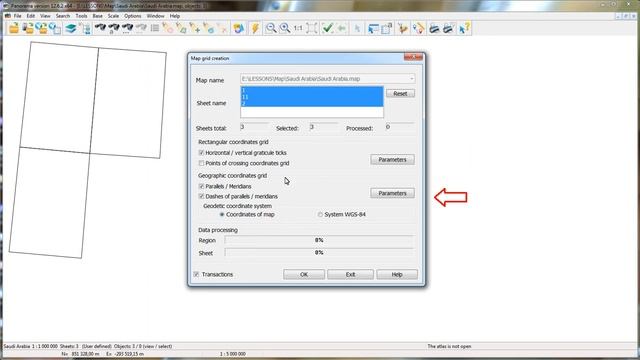Map creation. Building a mathematical basis