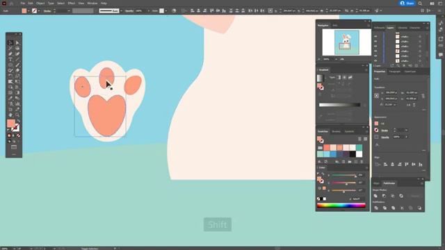 РИСУЕМ МИЛОГО ЗАЙЧИКА С ЯЙЦОМ И МОРКОВКОЙ с карандашной текстурой _ УРОК В ADOBE ILLUSTRATOR