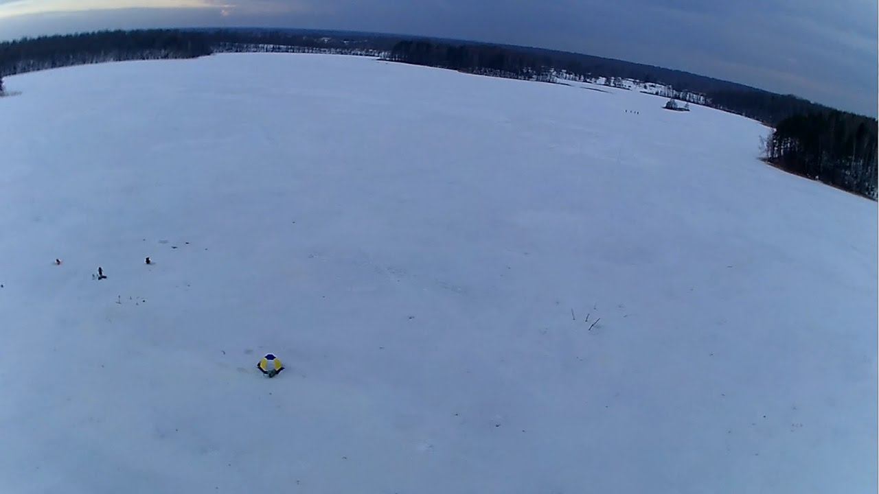 Зимняя рыбалка. Вид с высоты. Выезд седьмой, завершающий сезон. Hubsan H501S.