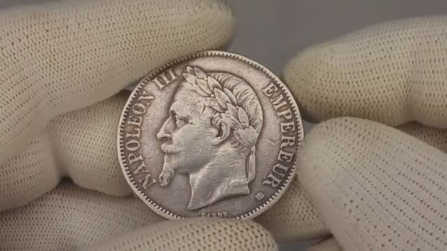 Франция 5 франков, 1868 года.