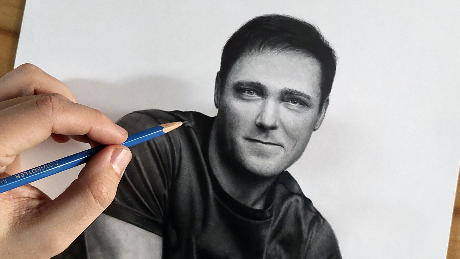 Юрий Шатунов - Рисунок карандашами, Realistic Portrait - Yuri Shatunov