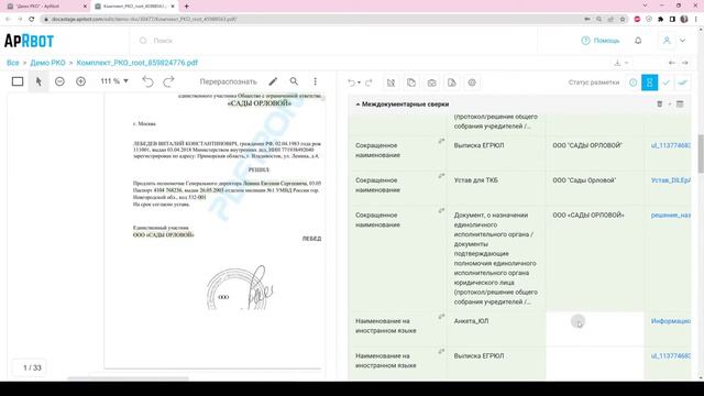 Процесс 6 Пост обработка документов РКО