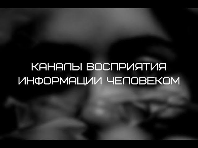 Каналы восприятия информации человеком
